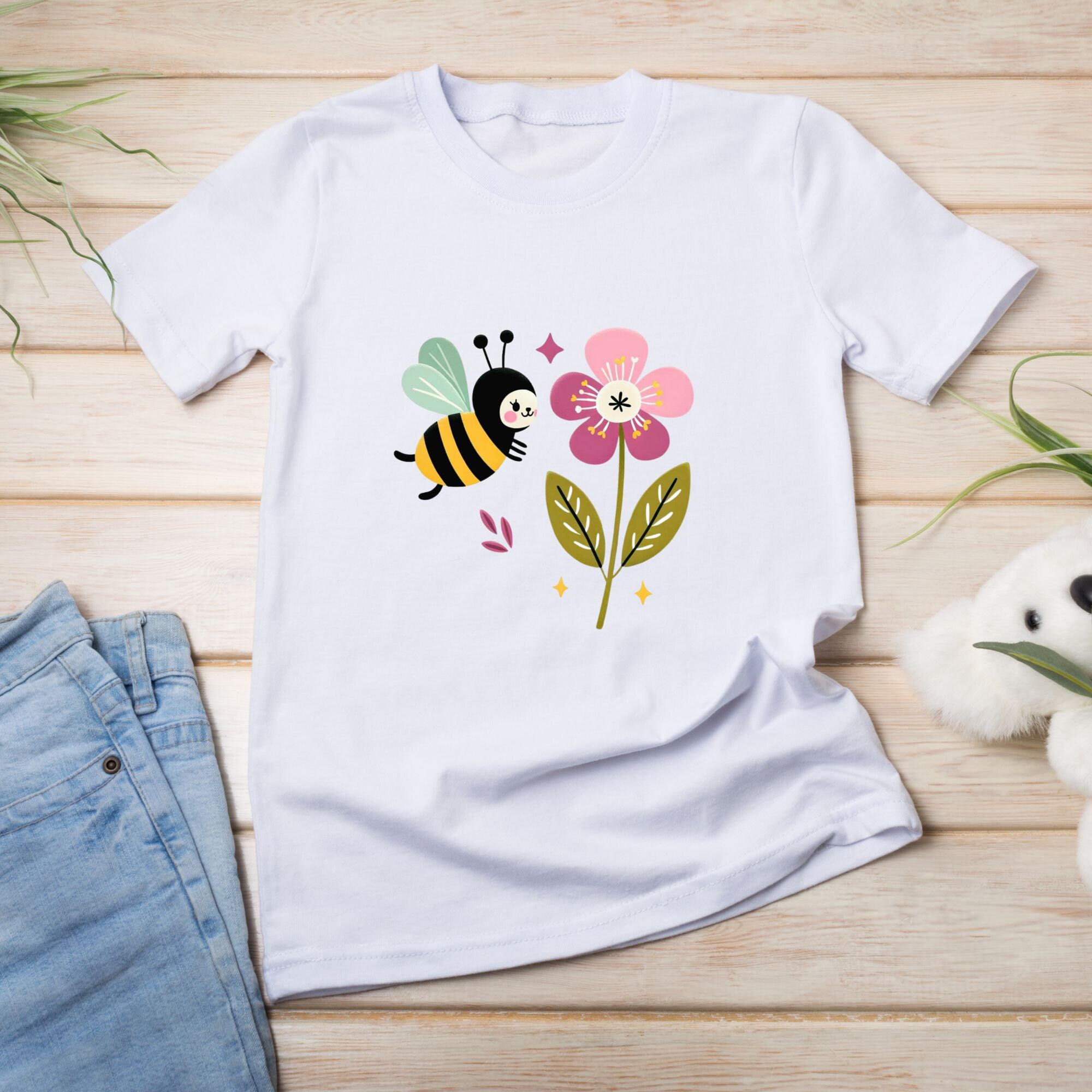 Bee and Bear With Honey Clipart, Bee Bear PNG, Baby Bear Clipart, Honey ...