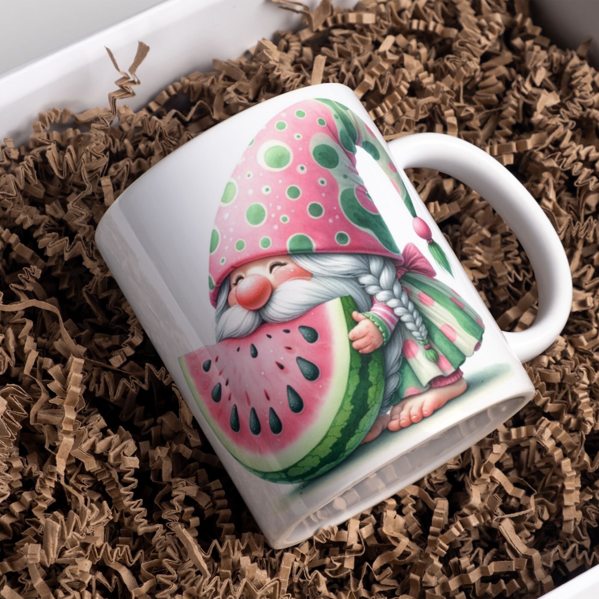 Cute Watermelon Gnome Clipart, Gnome Clipart, Watermelon Clipart ...