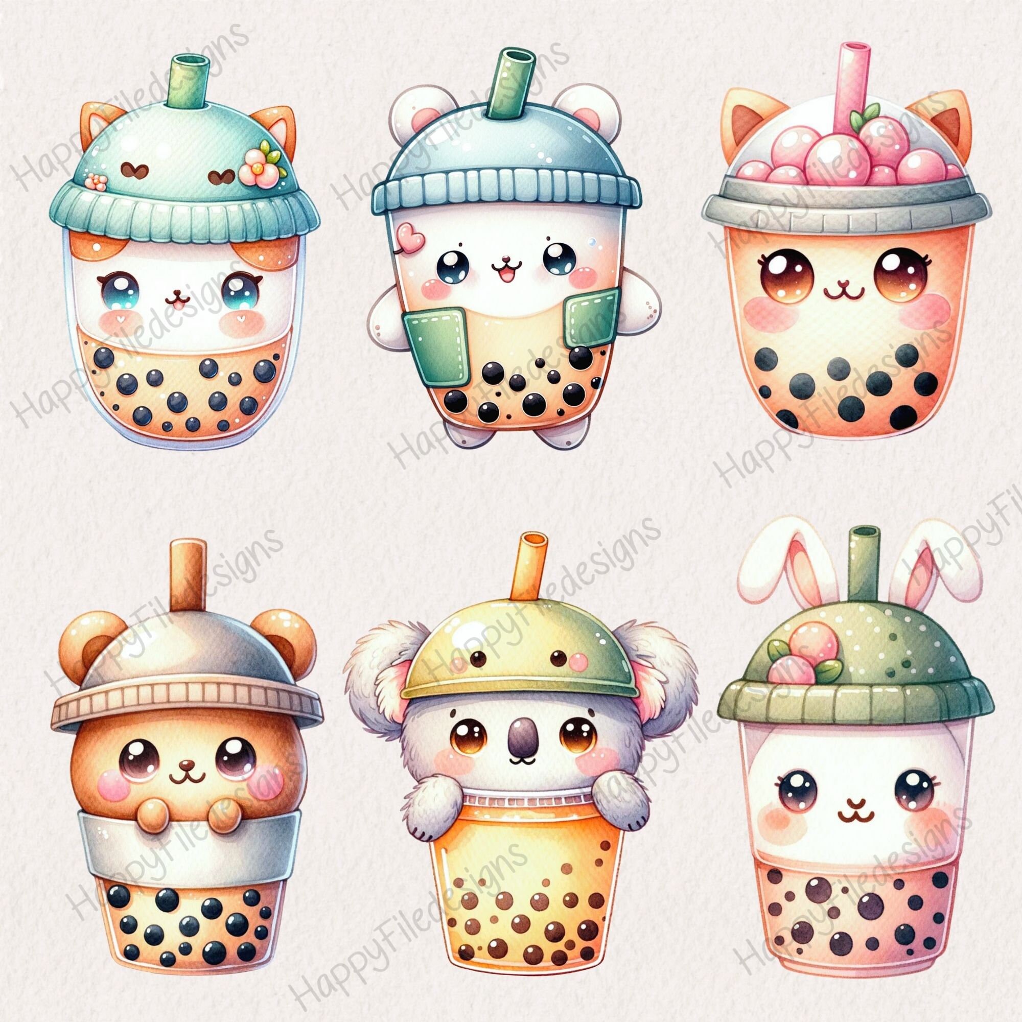 Bubble Tea Kawaii Clipart ,boba Tea Cliparts, Cute Bubble Tea Clip Art ...