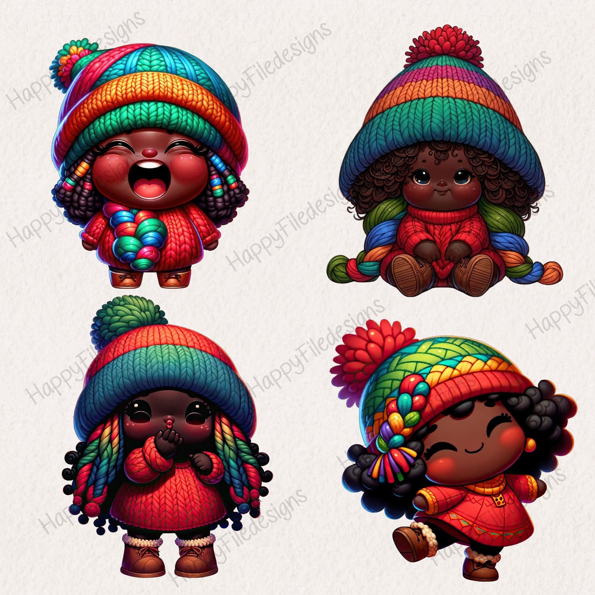 Juneteenth Afro Gnomes Clipart: Emancipation Day PNG (digital Download ...