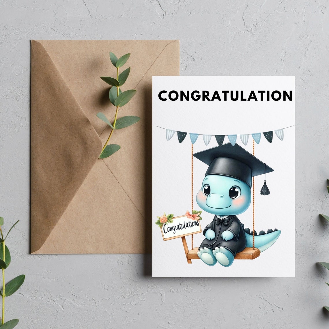 Watercolor Graduation Dinosaur Clipart, Cute Dinosaur PNG, Preschool ...