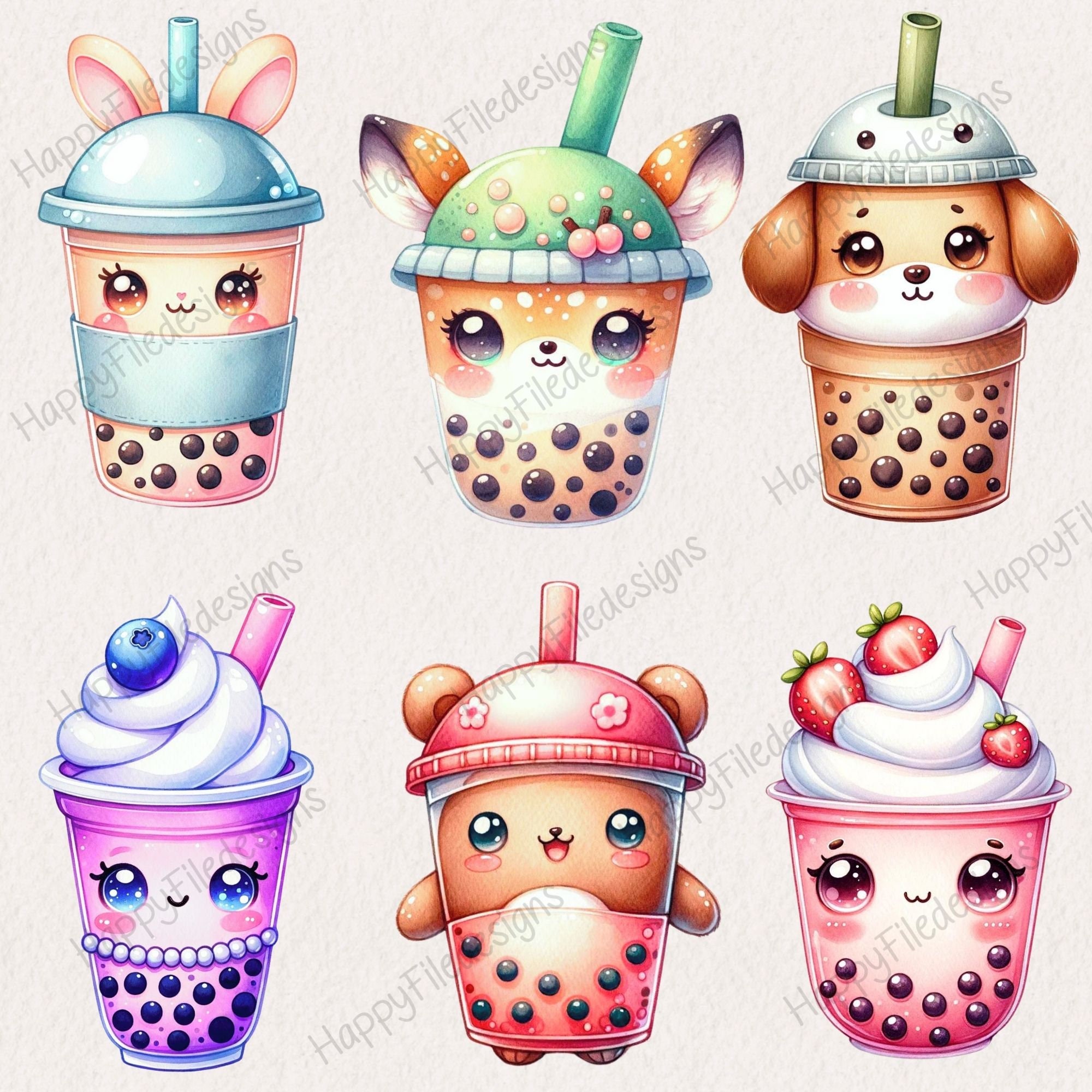 Bubble Tea Kawaii Clipart ,boba Tea Cliparts, Cute Bubble Tea Clip Art ...
