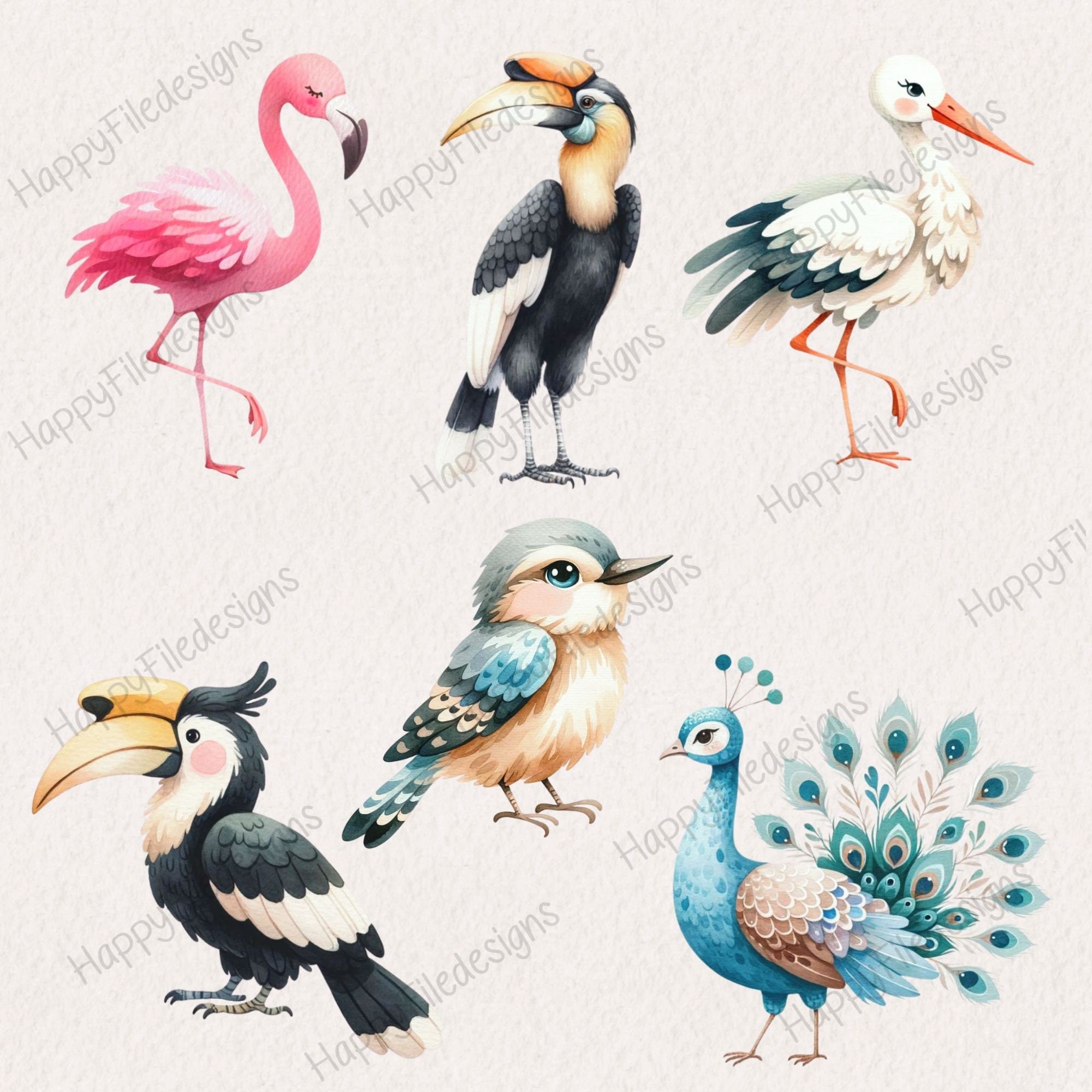 Woodland Animals Watercolor Clipart, Forest Animals Clipart Cute ...