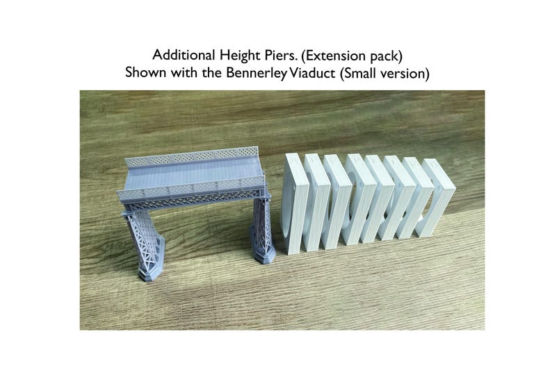 TT:120 Gauge Incline Piers for Bridge, Viaduct or Embankment. 3% ...