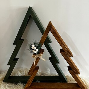 Holiday Mantel Trees Wooden Christmas Trees Christmas Decor - Etsy