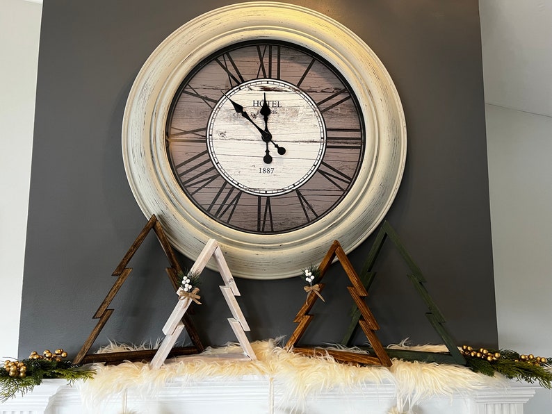 Holiday Mantel Trees Wooden Christmas Trees Christmas Decor - Etsy