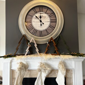 Holiday Mantel Trees Wooden Christmas Trees Christmas Decor - Etsy