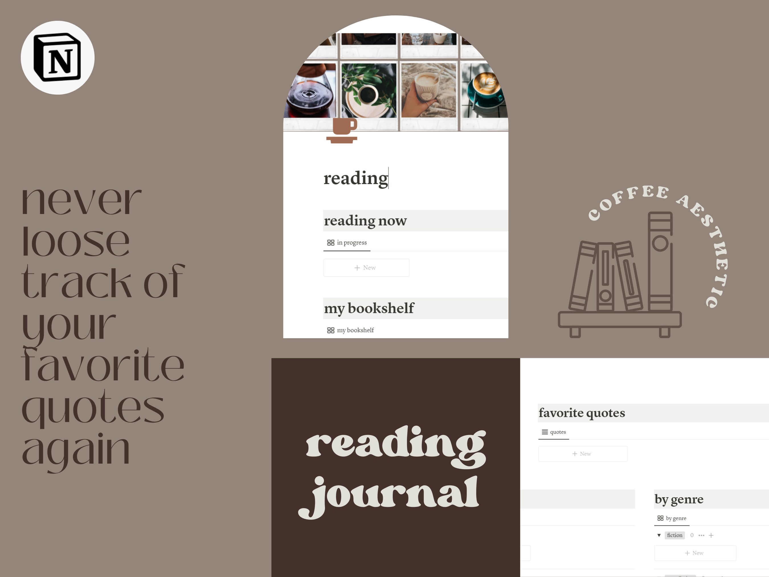 Notion Template Reading Journal Digital Reading Log Digital - Etsy