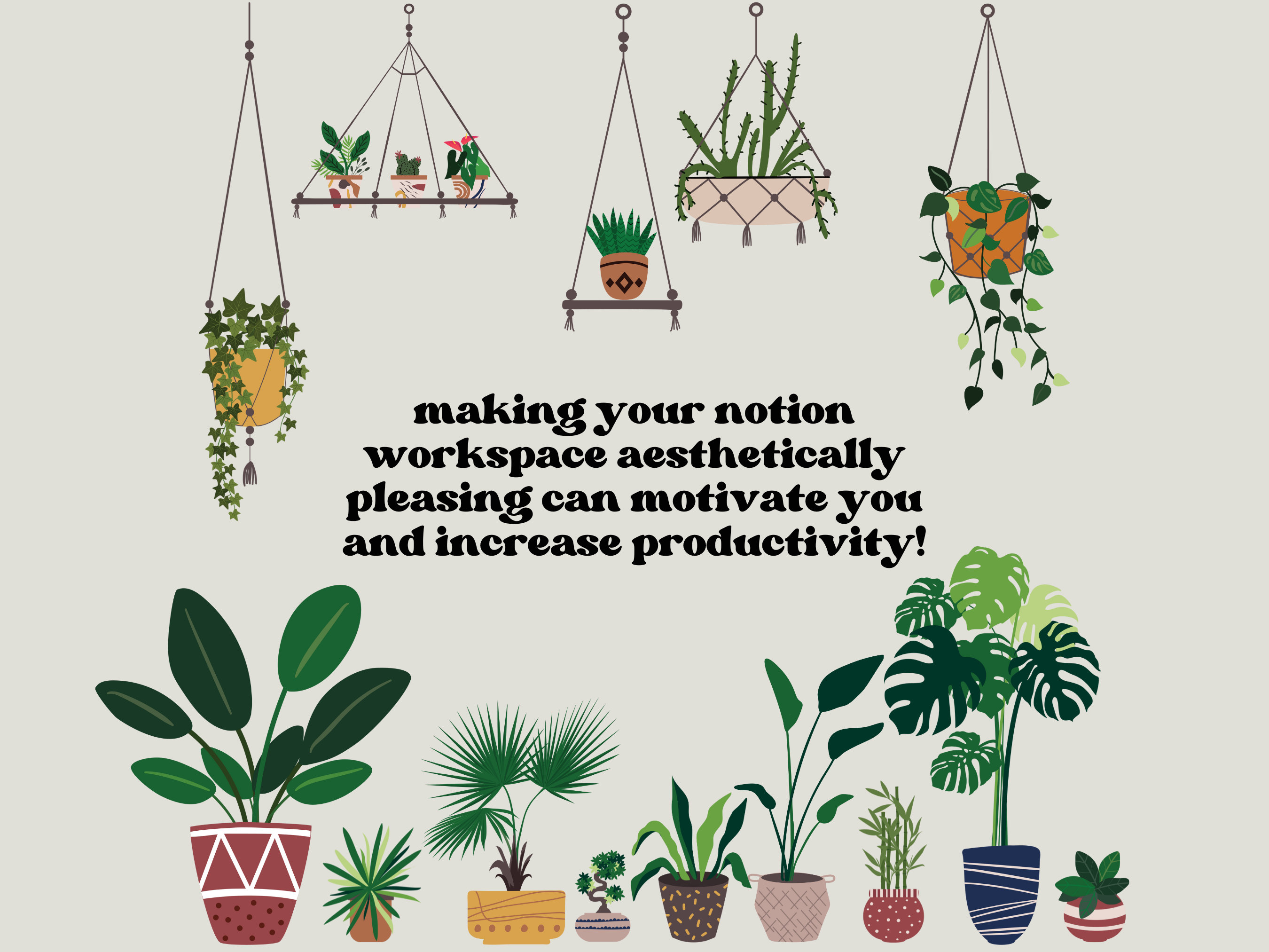 Notion Icons Houseplant Jungle Aesthetic Notion Templates PNG Files ...