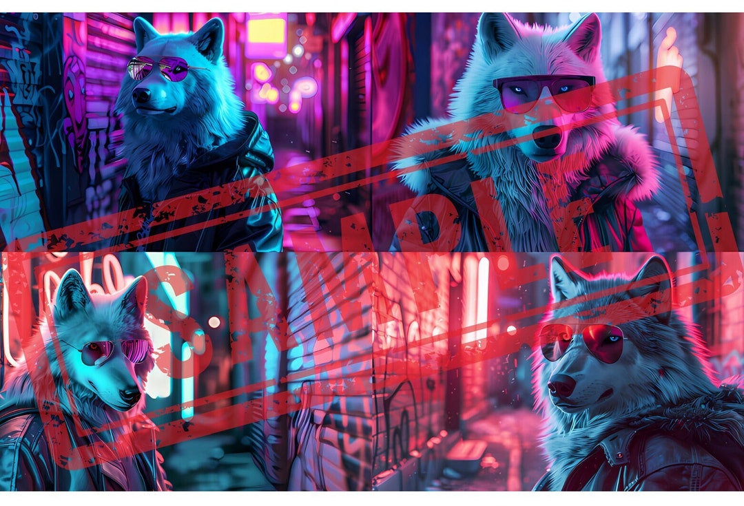 Hype Beast Wolf Art Urban Art - Etsy