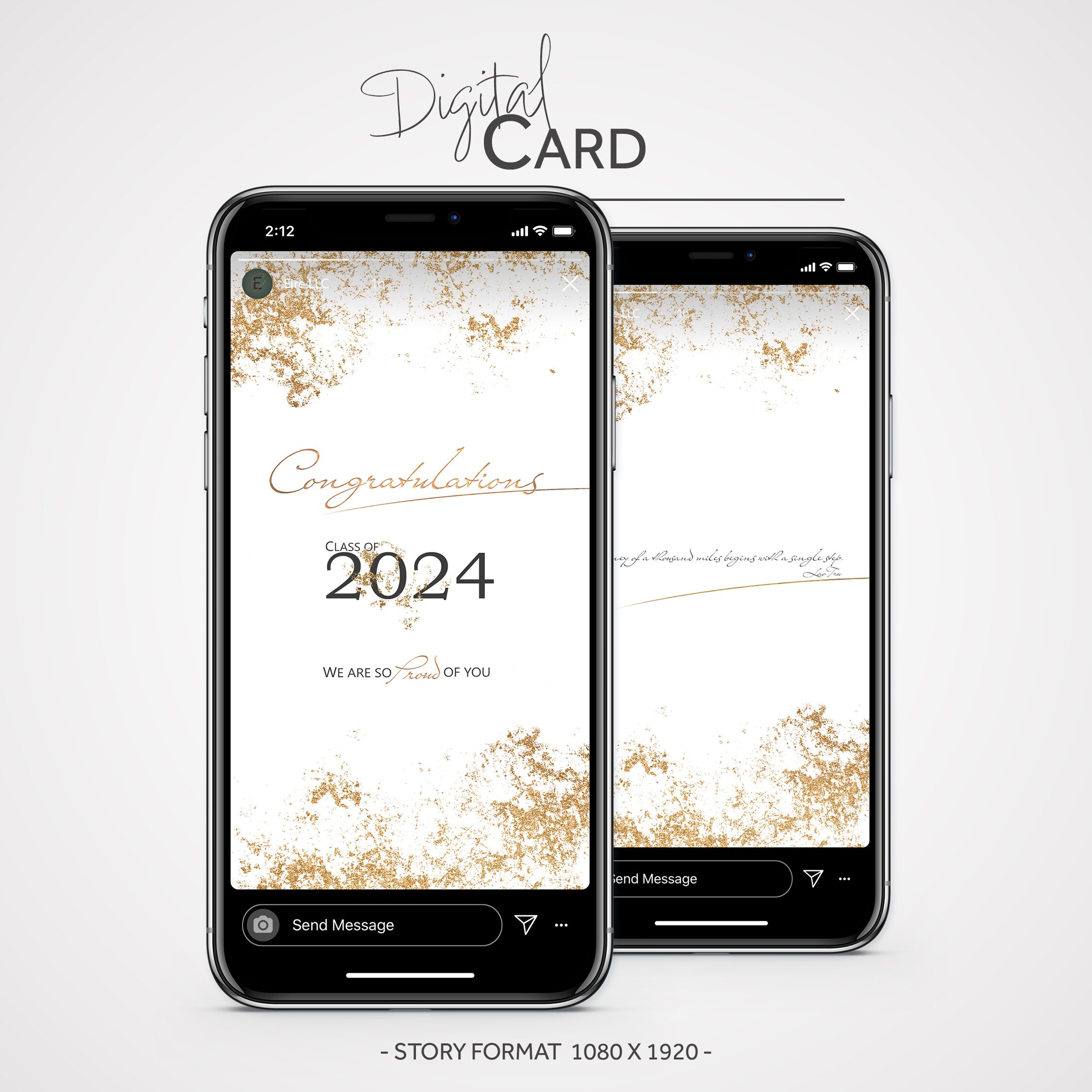 Congratulations Class of 2024 Elegant Gold Sparkle Design E Cards and ...