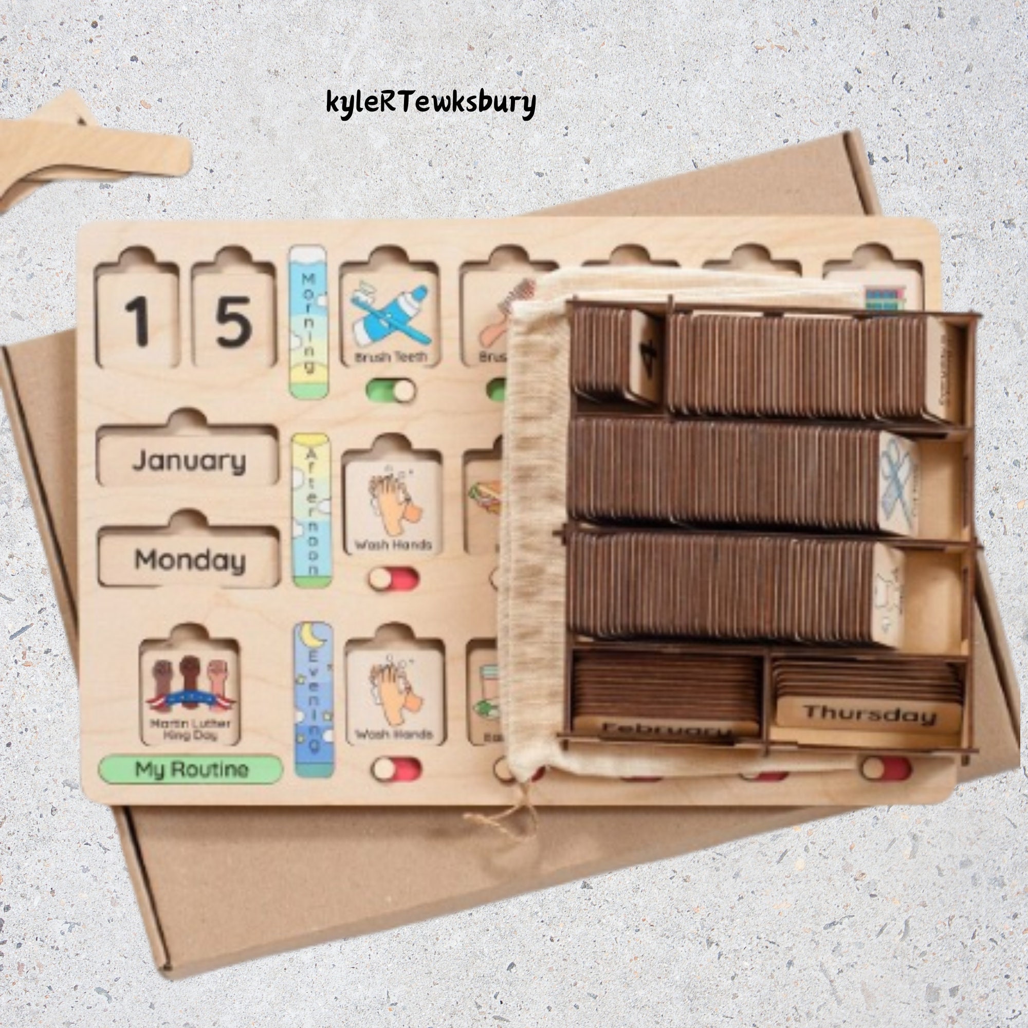 Kids' Chore Chart Homeschool Planner, Montessori Calendar, Kids Routine ...