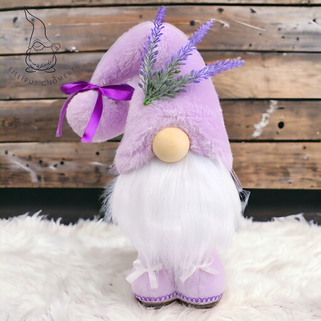 Purple Gnome, Spring Theme Gnome, Lavendar Gnome, Lavendar Purple Gnome ...