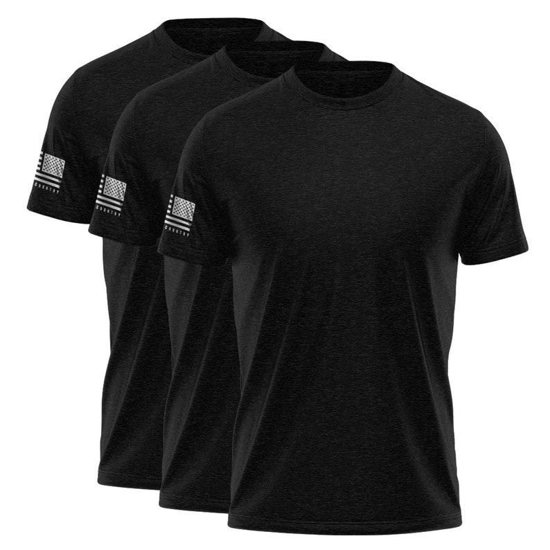 The Black Bundle 3 Pack Blank Tees - Etsy