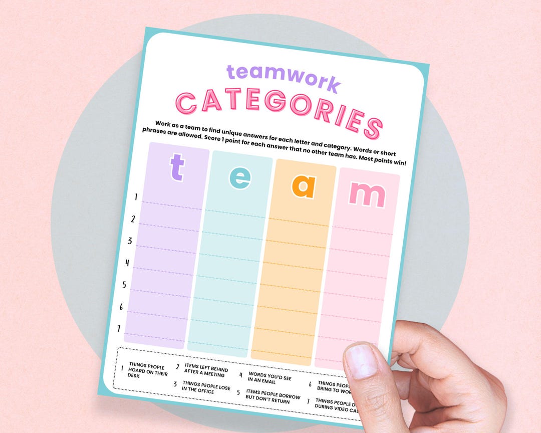 Office Icebreaker Printable Game Team Building Fun Work Party Activity ...