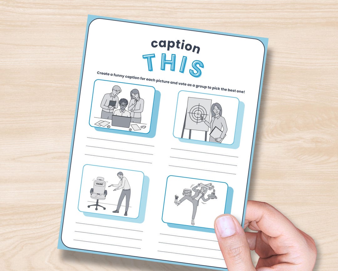 Office Party Icebreaker Printable Game Caption This Team Building ...