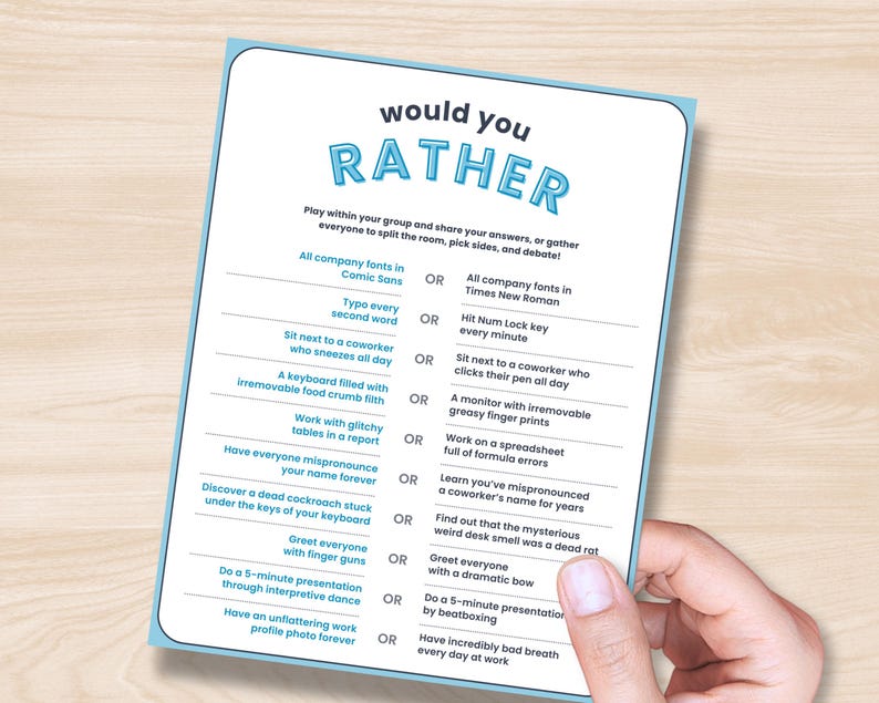 Printable Team Building Icebreaker Game Office Party Fun Work Activity ...