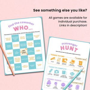 Printable Team Building Icebreaker Game Office Party Fun Work Activity ...