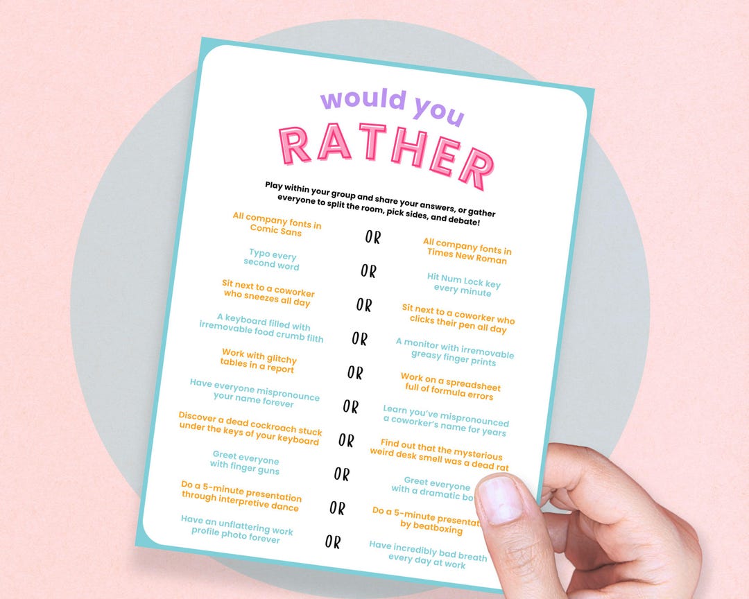 Office Icebreaker Printable Game Team Building Fun Work Party Activity ...