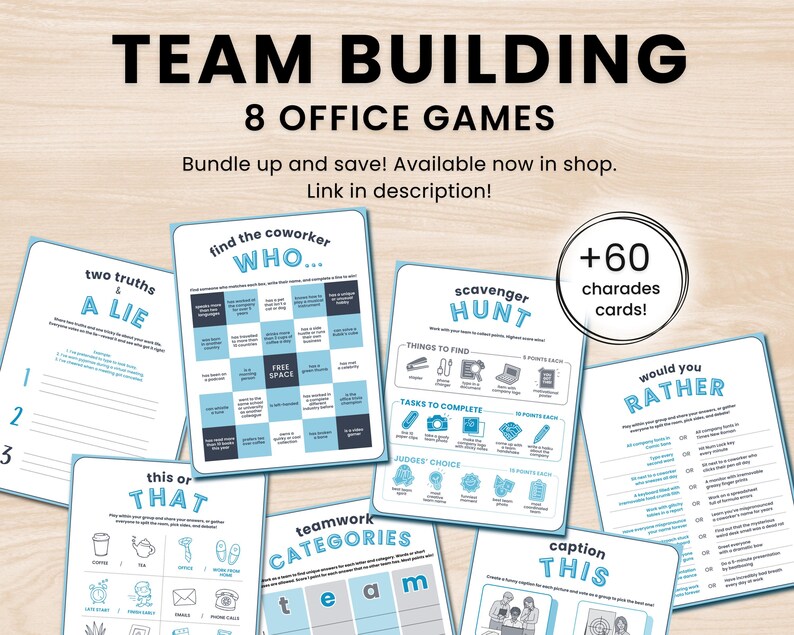 Printable Team Building Icebreaker Game Office Party Fun Work Activity ...
