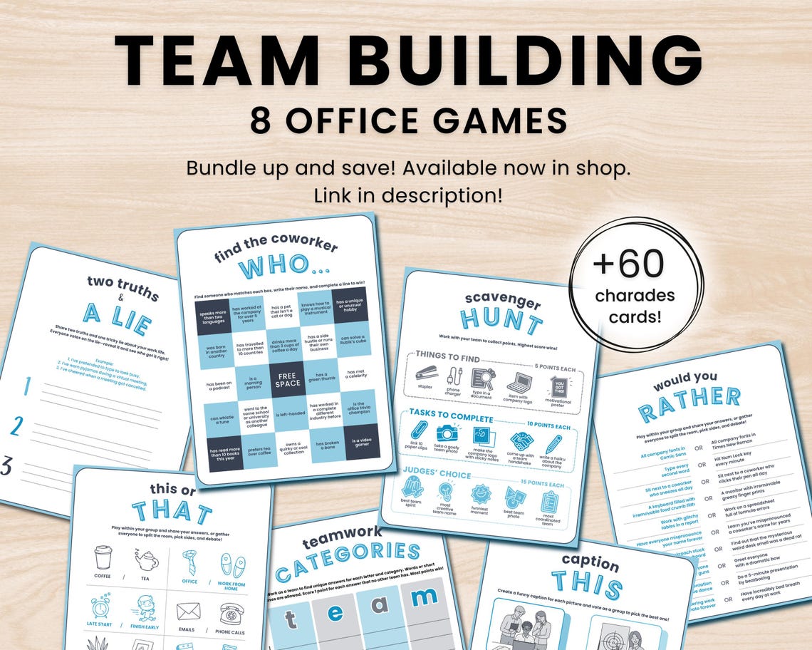 Office Scavenger Hunt Printable Game Team Building Icebreaker Work ...