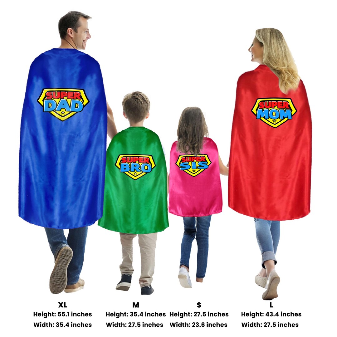 Custom Superhero Cape for Kids and Adults Personalized Family Superhero ...