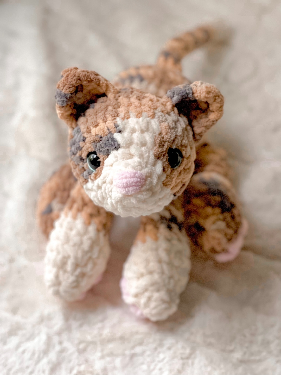 Calico Cat Crochet Plushie: Karma Kitty Amigurumi (12 Inch) - Etsy