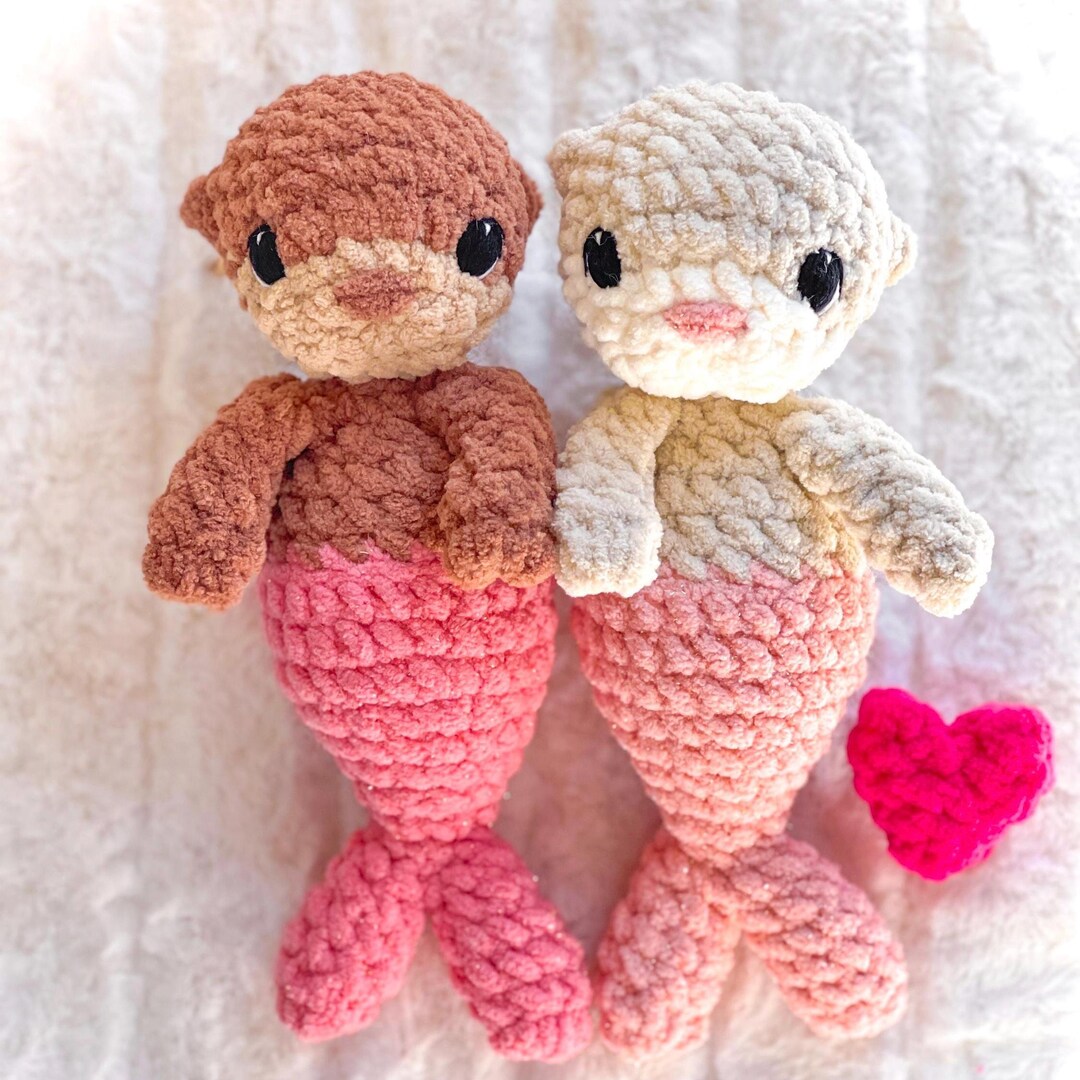Crochet Otter Plushies | Mermaid Otter Plushies | Merpets | Crochet ...