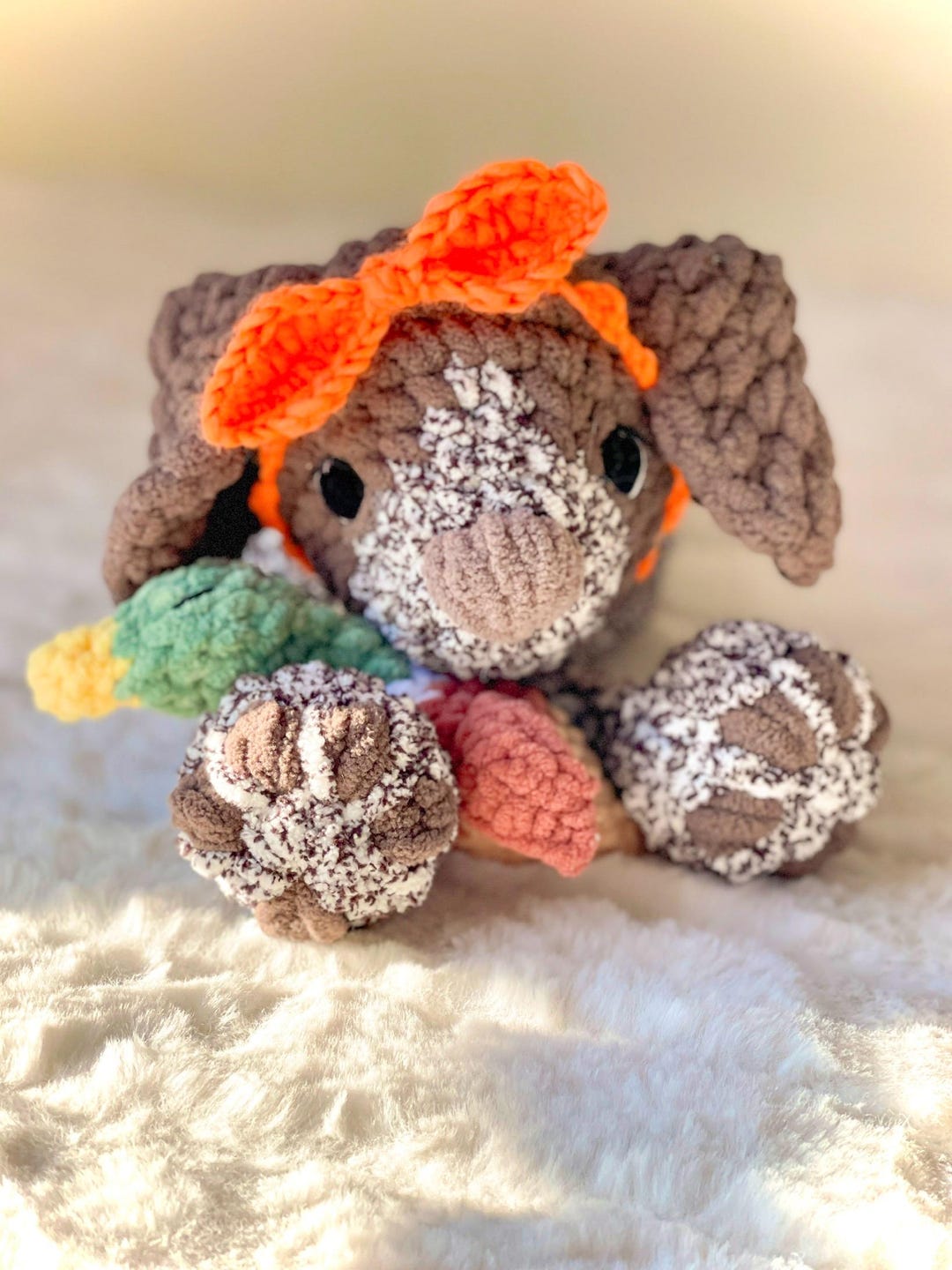 MADE to ORDER - Crocheted GSP Dog Lovey Snuggler With Blaze Orange ...