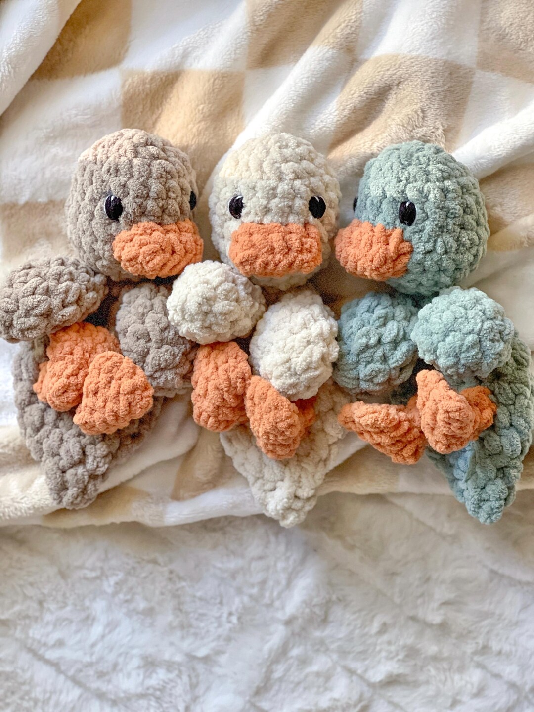 Baby Duck Lovey Mini Crochet Duck Cottagecore - Etsy