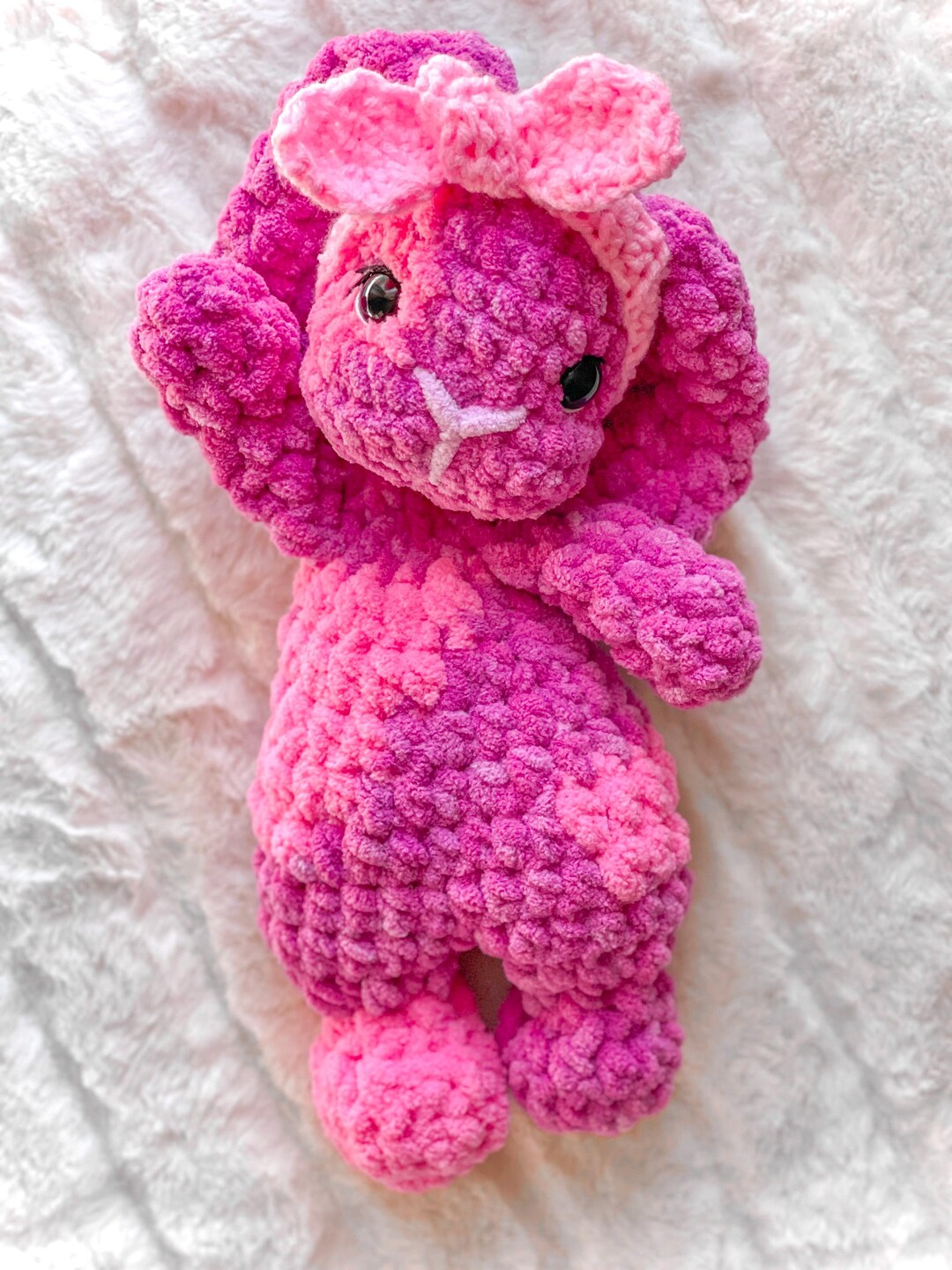 MADE TO ORDER Baby Bonnie Bunny Lovey Snuggler Valentines Day Lovey ...