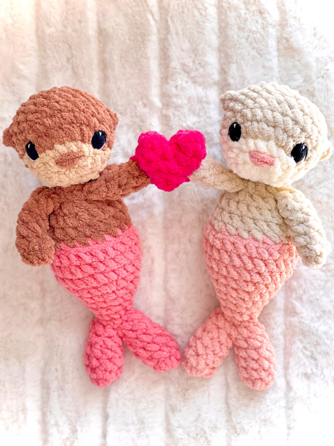 Otter Plushies Mermaid Friends Sparkly Valentines Day Plushies Merpets ...