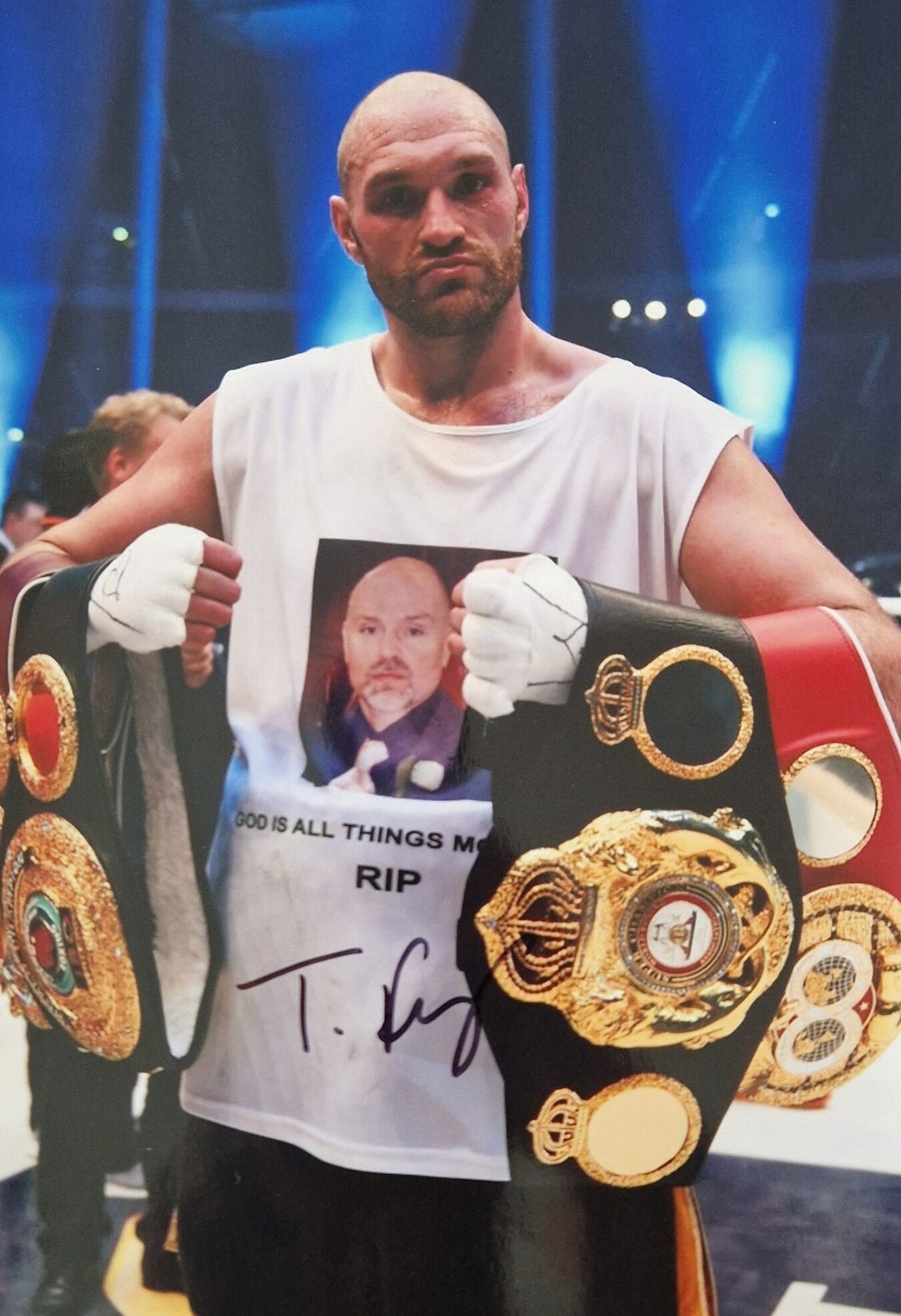 Tyson 2 Fast Fury Boxing Champion Signed 12x8 Photo With Certificate of ...