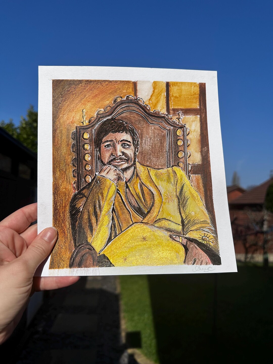 Pedro Pascal Watercolour Pencil Sketch Oberyn Martell - Etsy