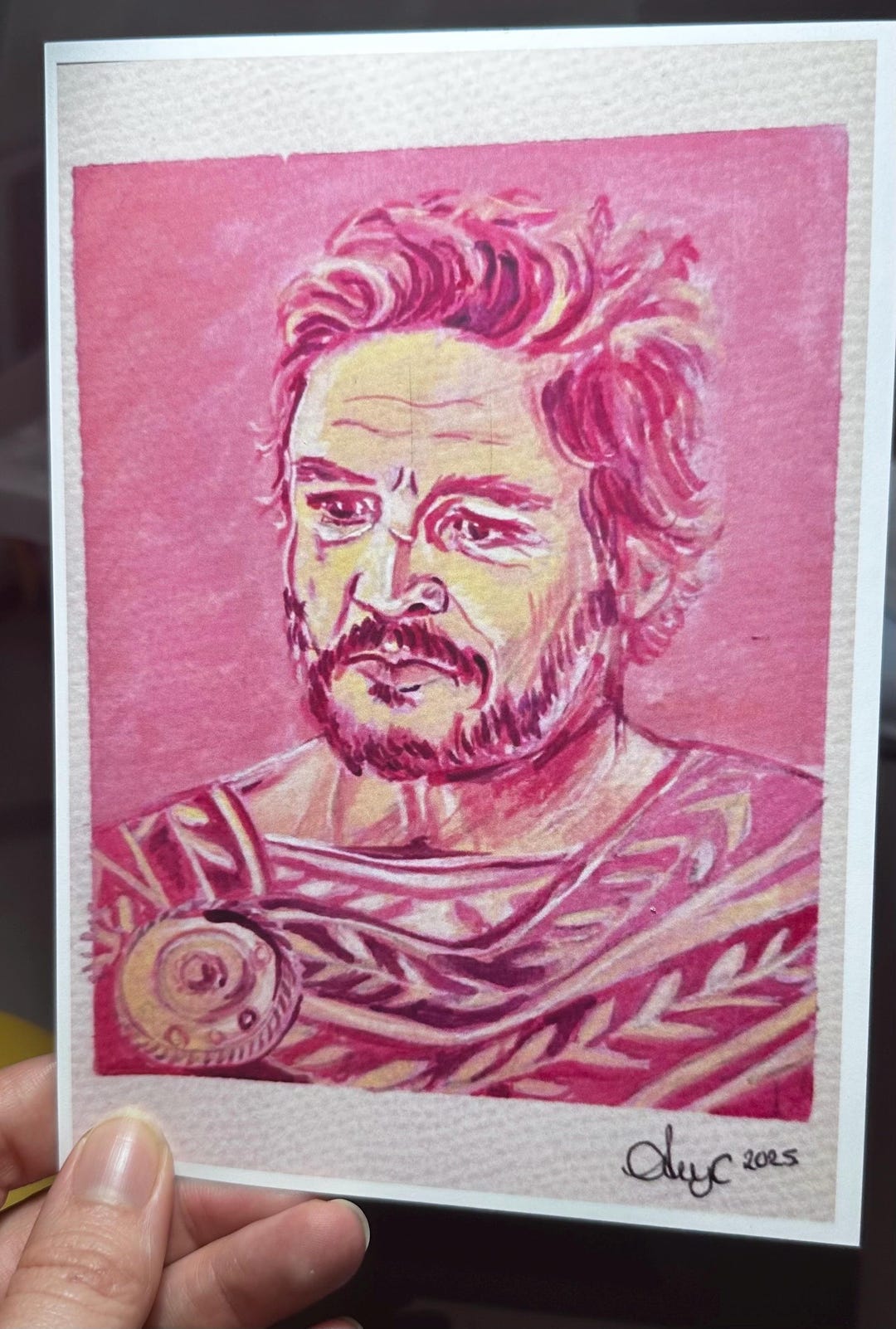 Pedro Pascal ~ Pink Acacius - Print of Original Painting - Etsy