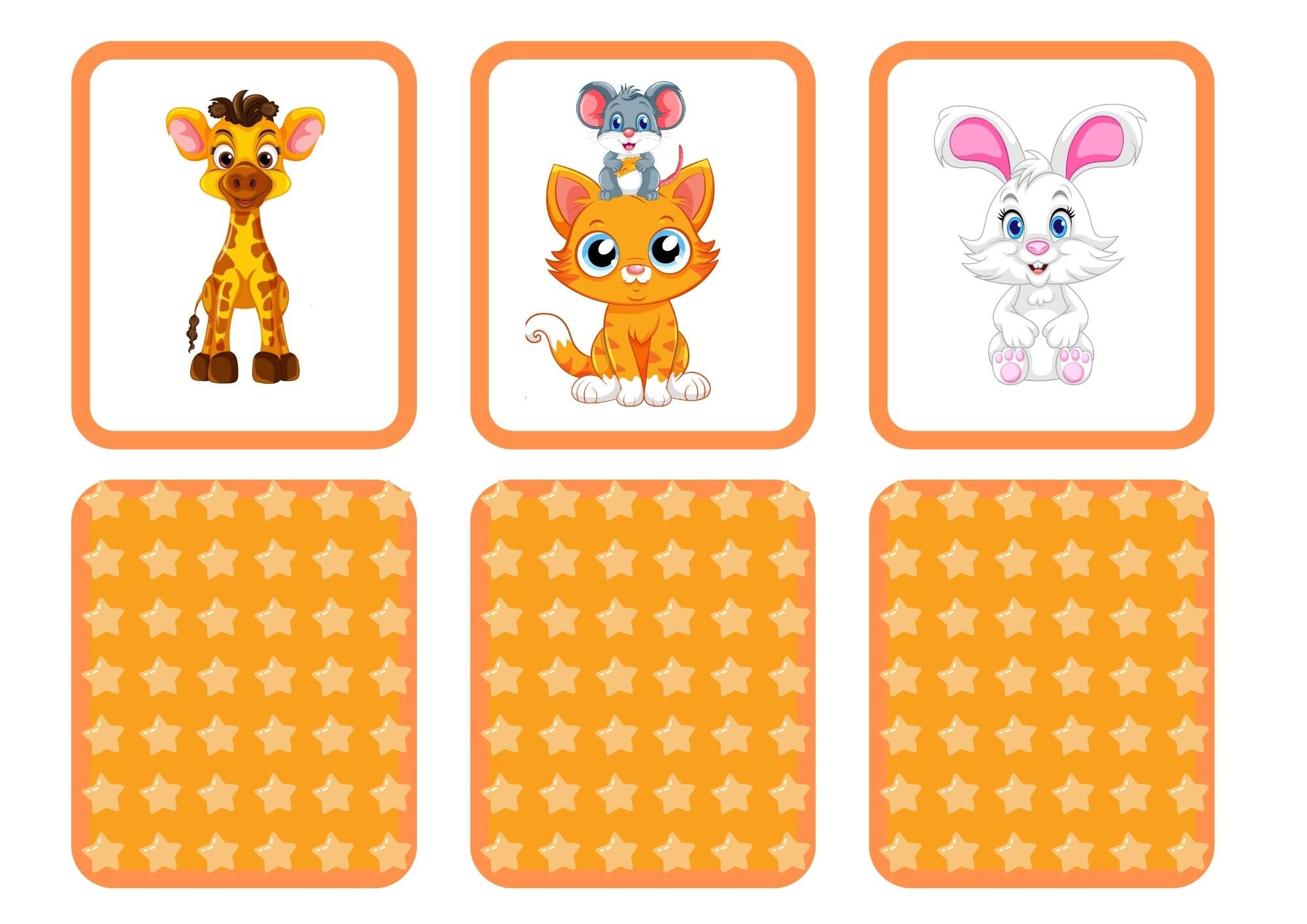Printable Animals Memory Card Game for Kids - Etsy