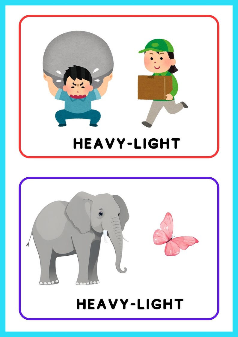 150 Flash Cards for Preschoolers, Color, Shape, Size, Time, Opposites ...