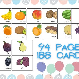 Printable Educational Flashcards for Kids, Vehicle, Fruit, Vegetable ...