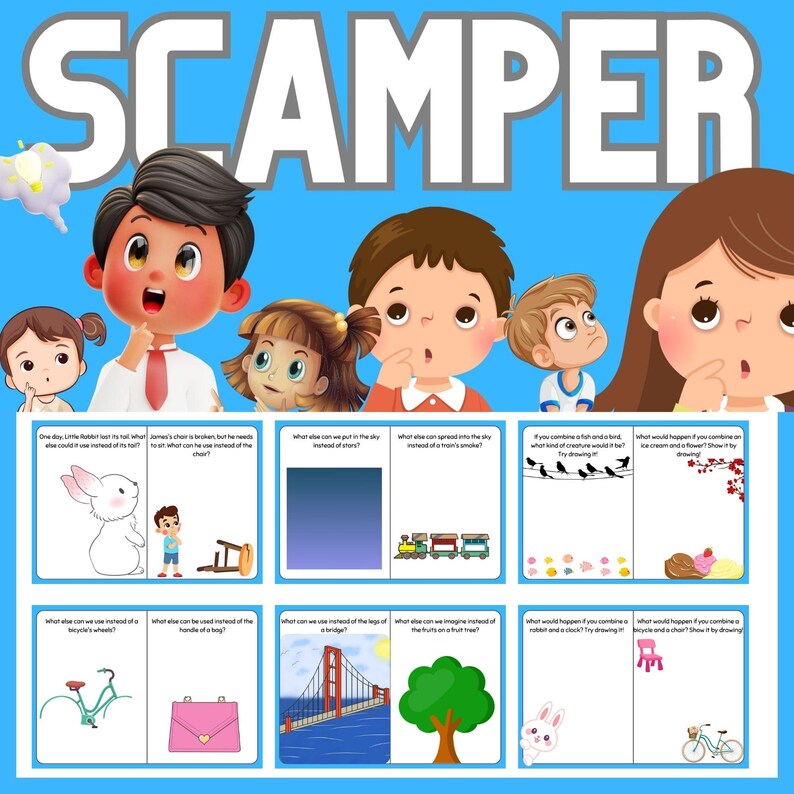 Creative Thinking Worksheets, SCAMPER, Problem Solving Activities ...