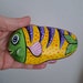 Handmade Fish Stone Painting, Home Decor, Balcony Decor, Free Shipping ...