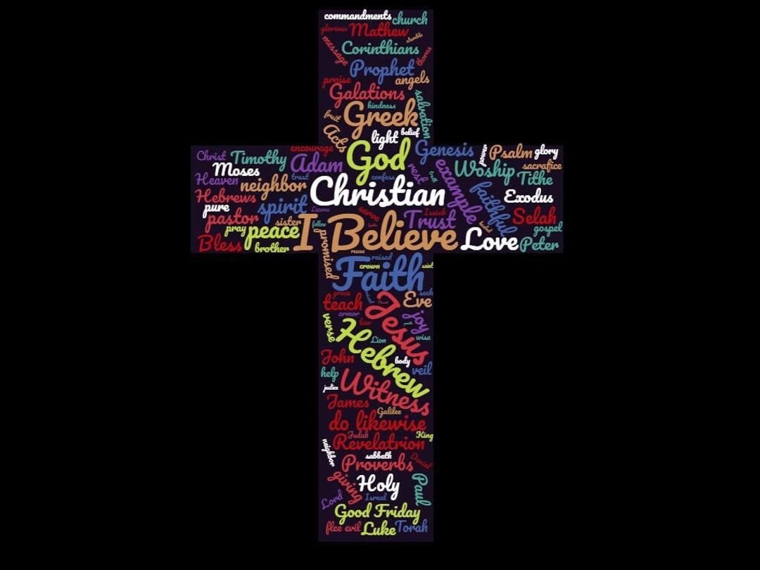Christian Cross Words Printable - Etsy