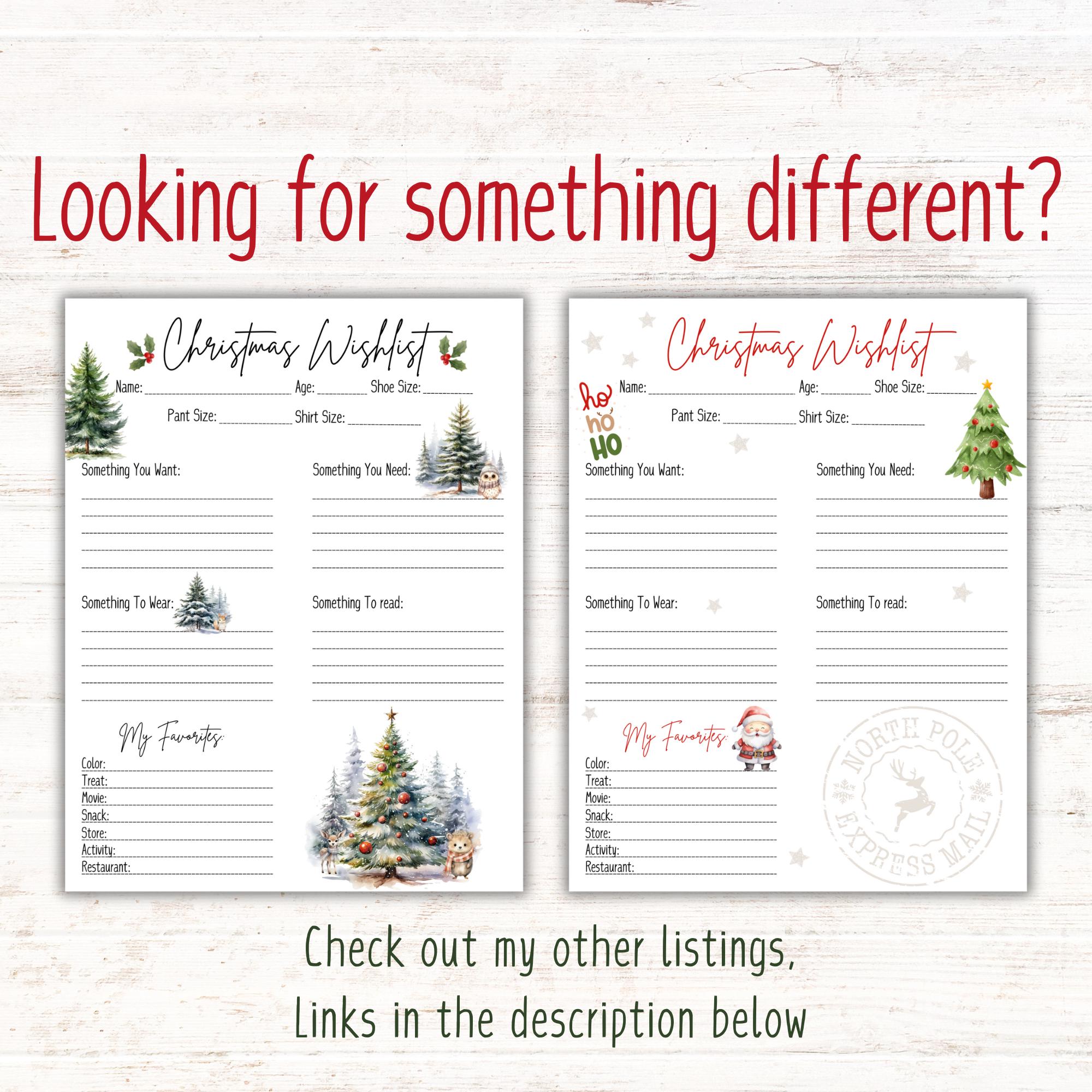 Kids Christmas Coloring Wishlist, Kids Christmas Wishlist, Printable ...