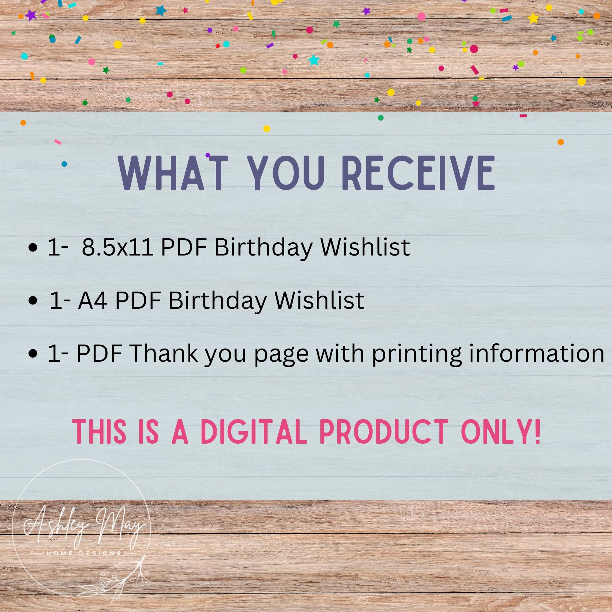 Kids Birthday Wishlist, Birthday Wishlist, Gift Wishlist - Etsy