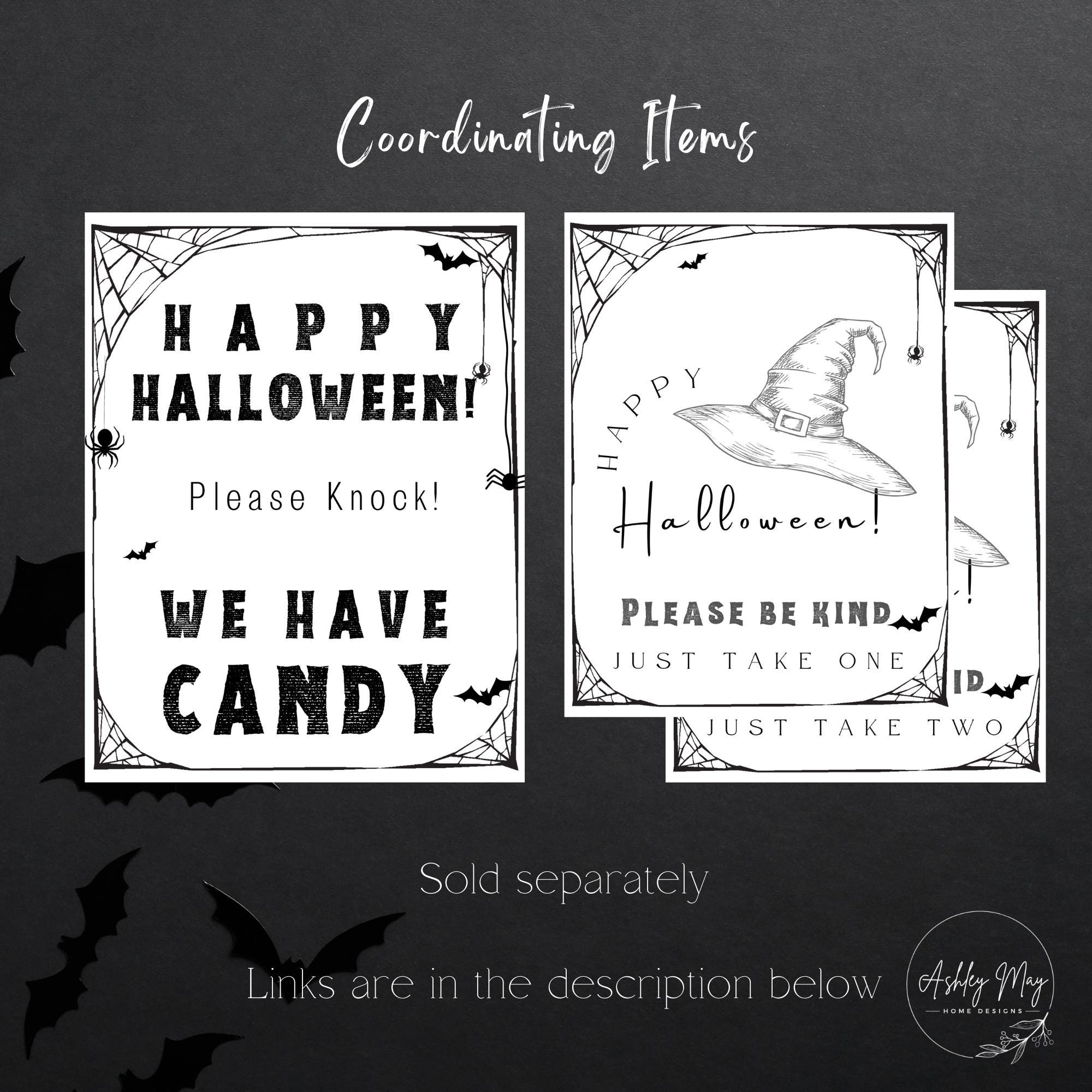 Sorry Out of Candy Sign Halloween Printable, Trick or Treat Sign ...
