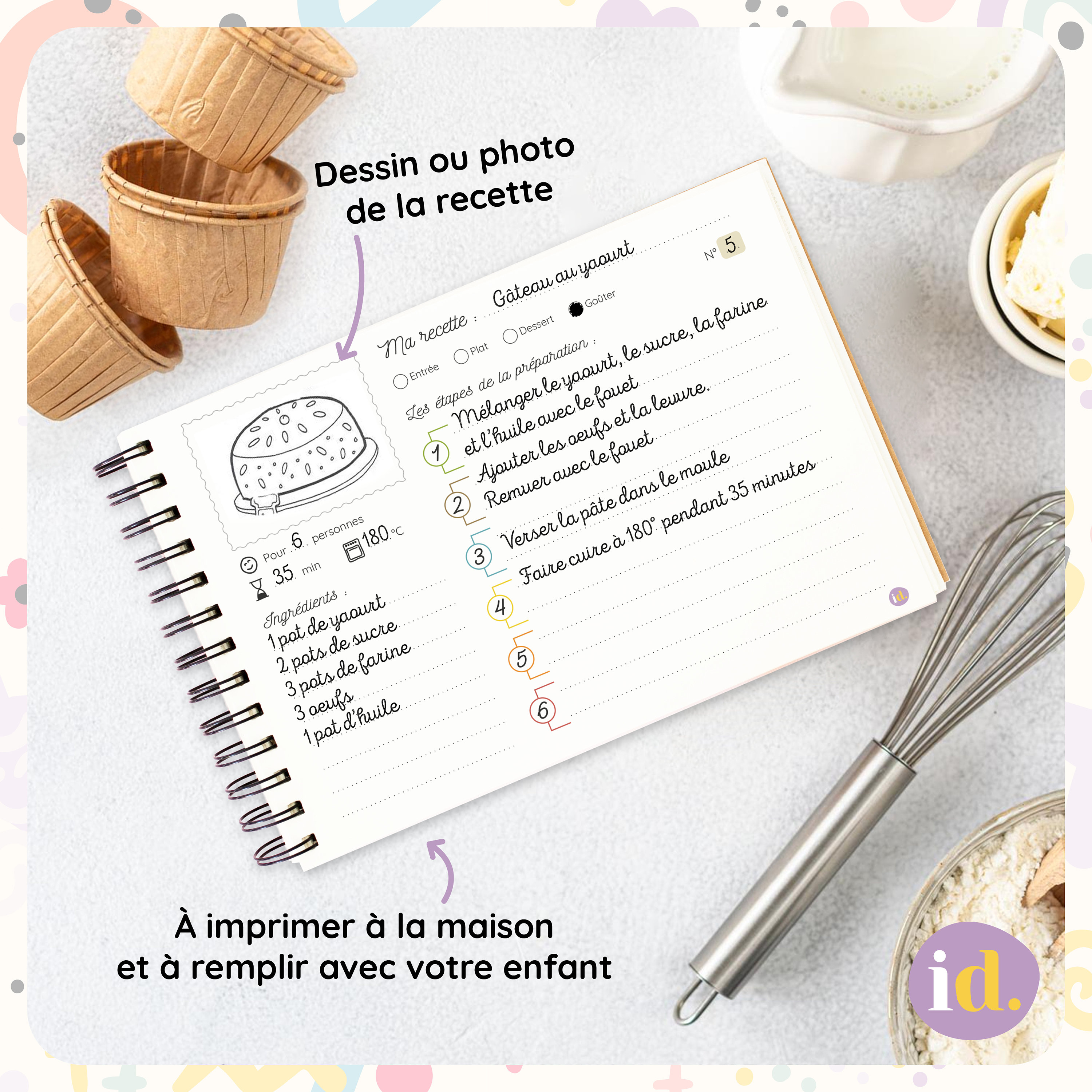 Children's Recipe Book to Print and Complete - Etsy