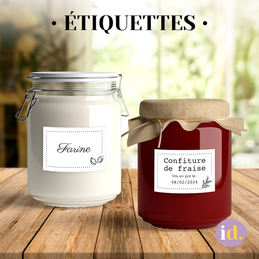Kitchen Jar Labels to Personalize and Print, in French - Etsy