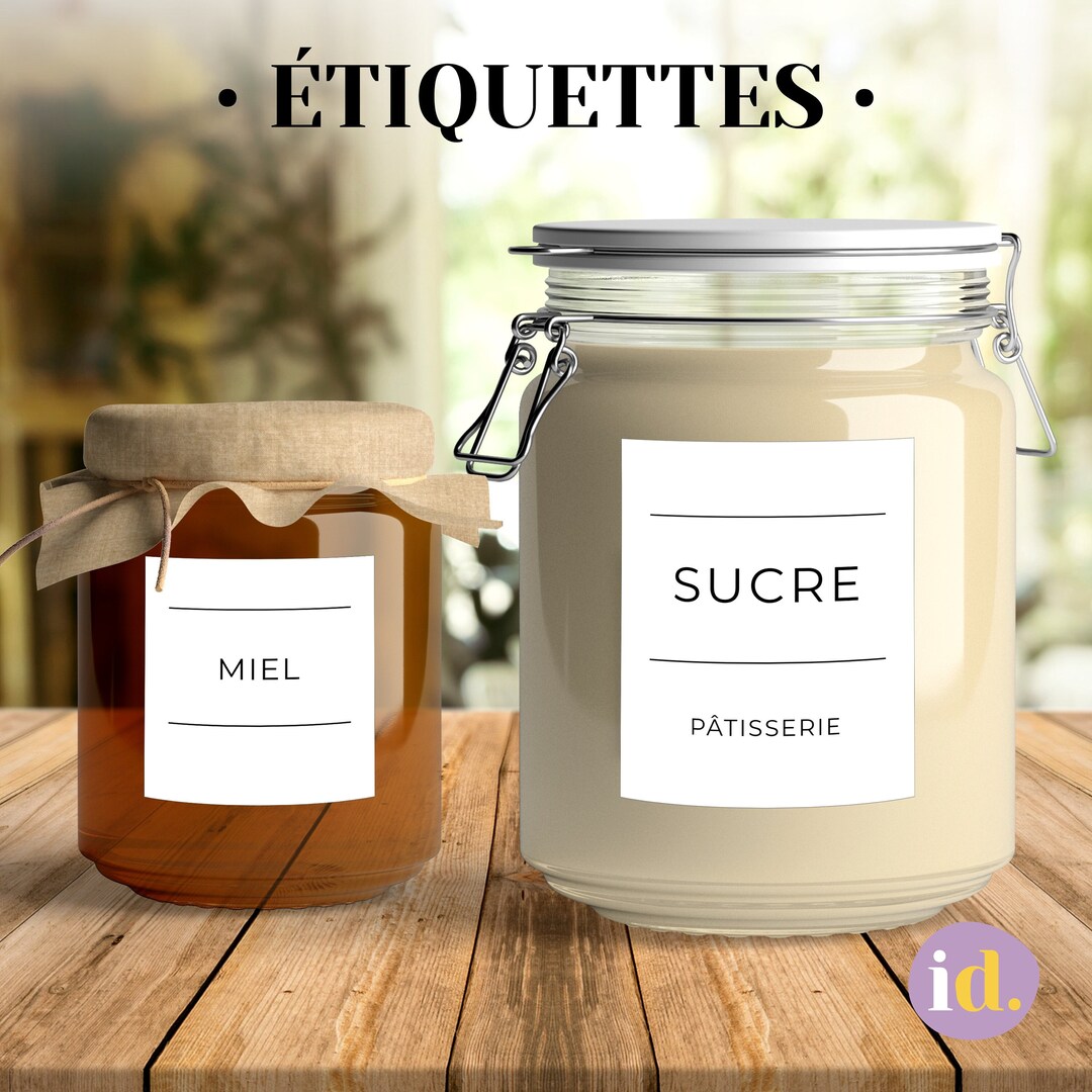 Minimalist Jar Labels to Personalize and Print, in French - Etsy