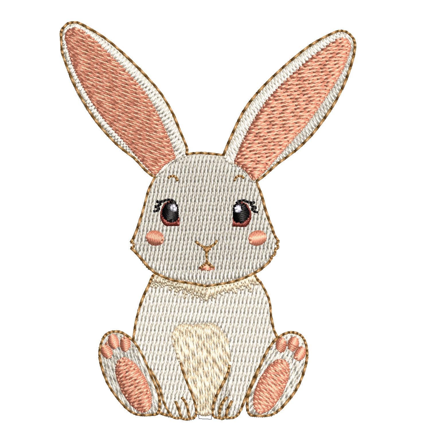Easter Bun Bunny Rabbit Machine Embroidery File - Ideal for Kids ...