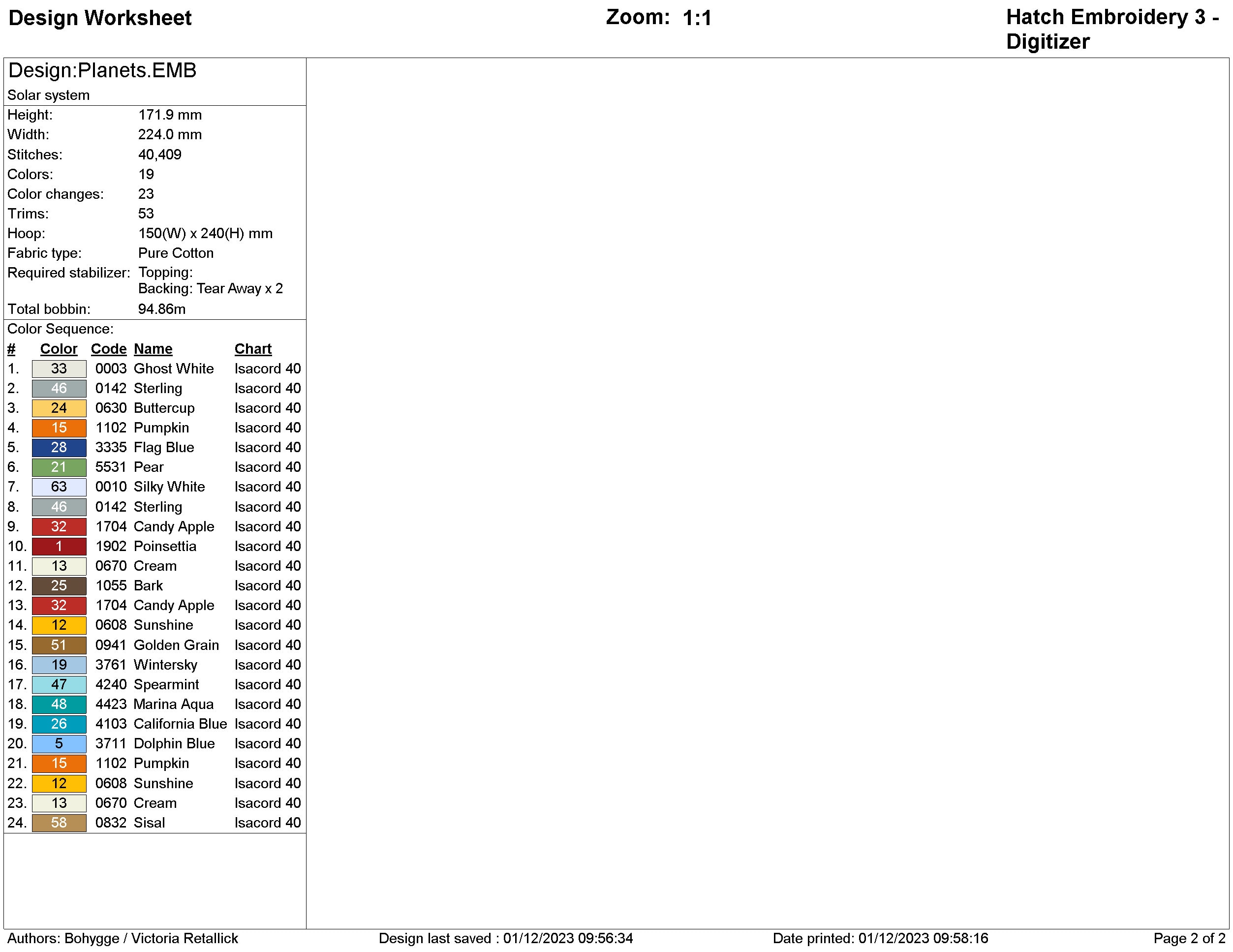 Planets & Solar System Machine Embroidery File - Digital Download ...