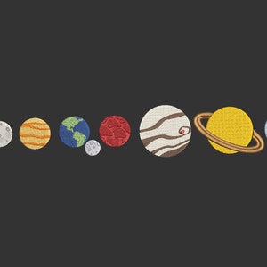 Planets & Solar System Machine Embroidery File - Digital Download ...